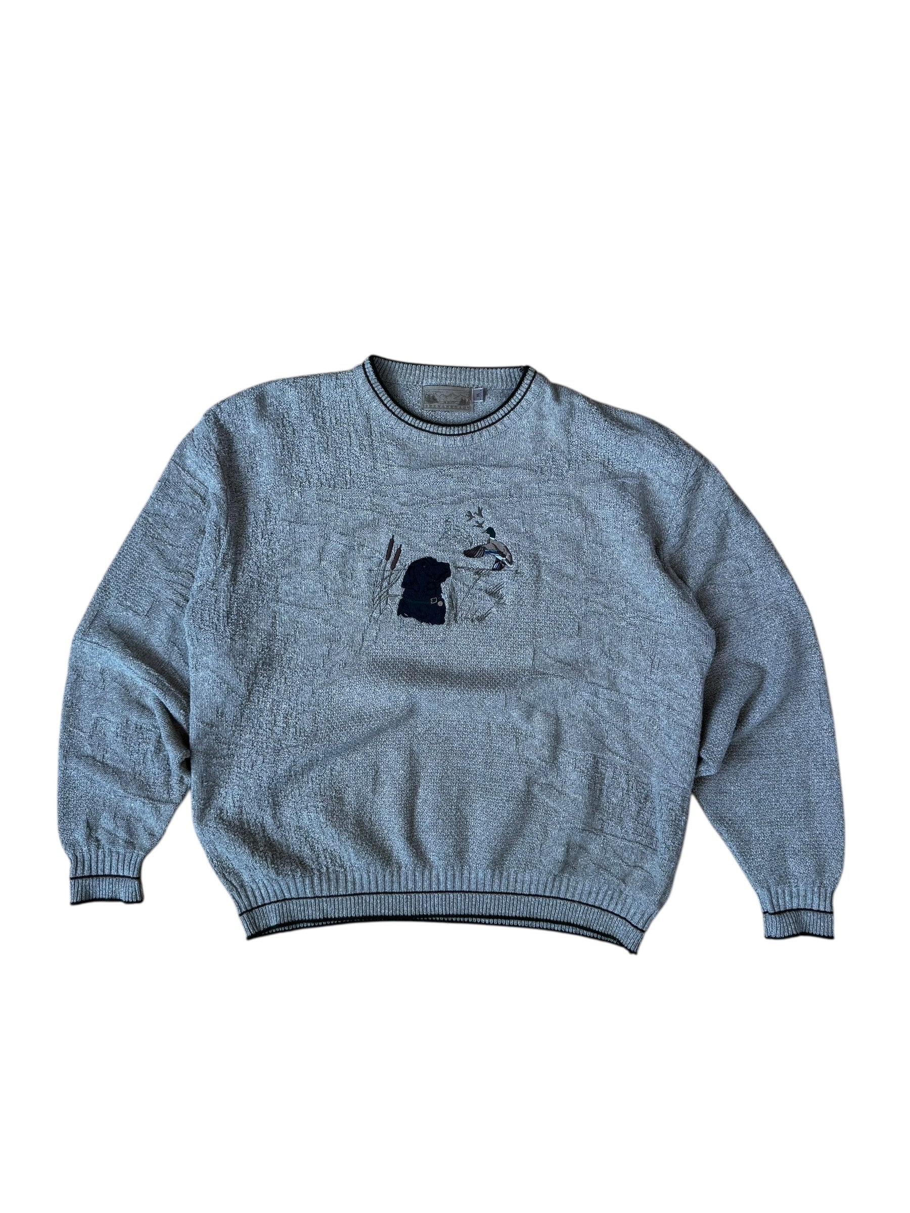VINTAGE BLACK LAB MALLARD EMB. COTTON SWEATER (XL) – CUL DE SAC